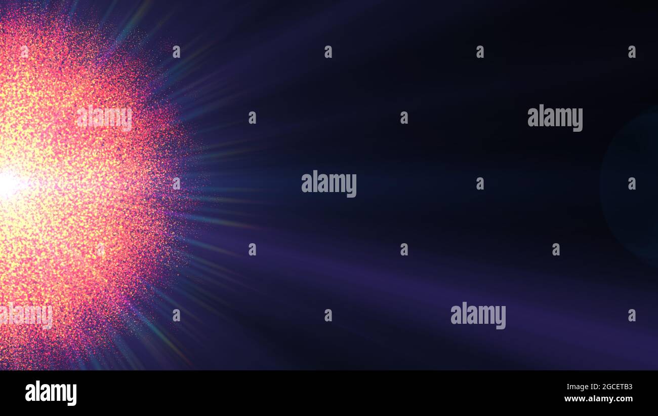 Abstract particles sun solar flare particles illustration 3d render ...