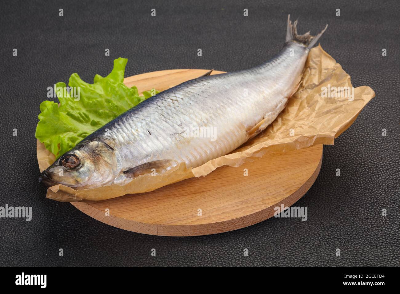 Salted herring fish ready for eat Stock Photo - Alamy