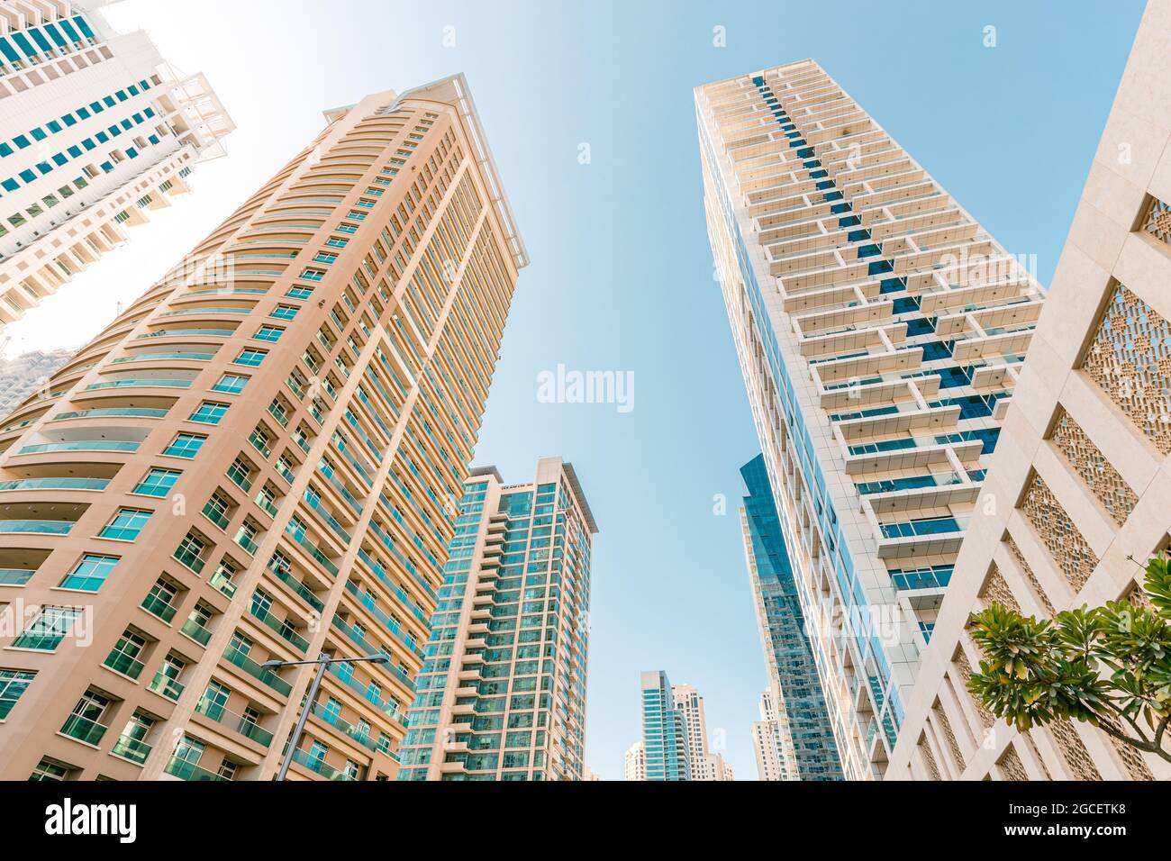 Residential real estate buildings and urban development in Dubai, UAE ...