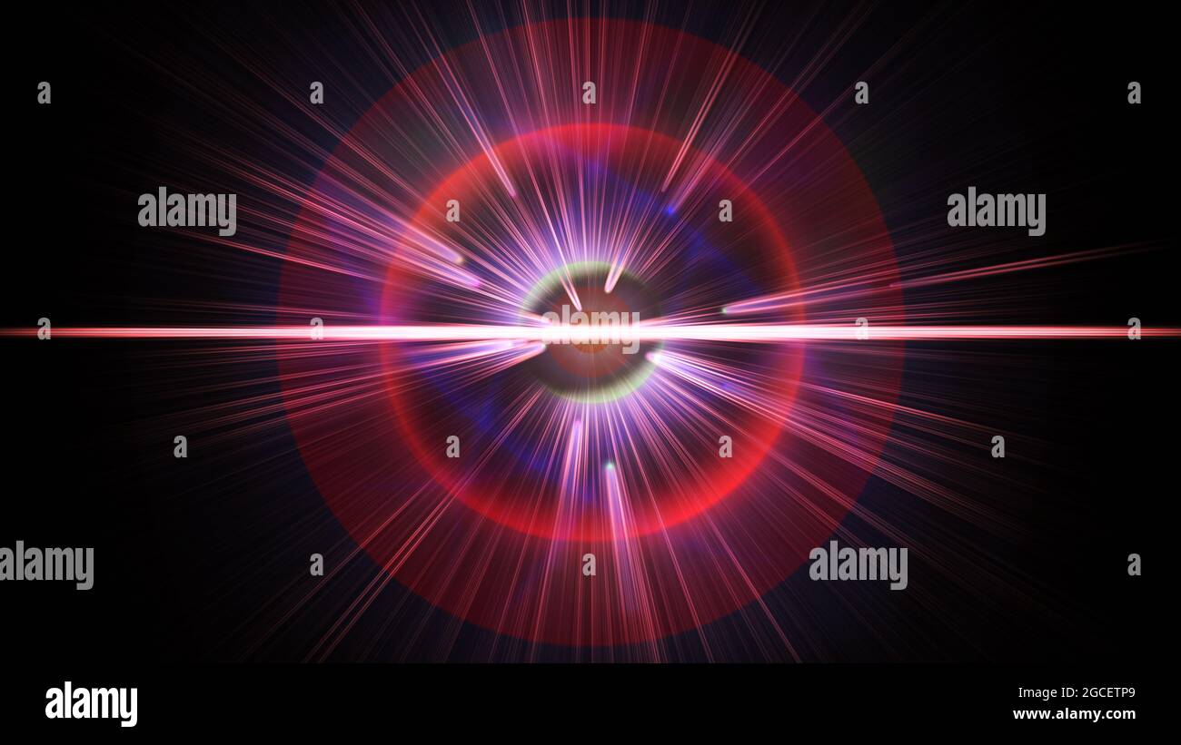 atom light ray glow abstract, 3d render illustration Stock Photo - Alamy