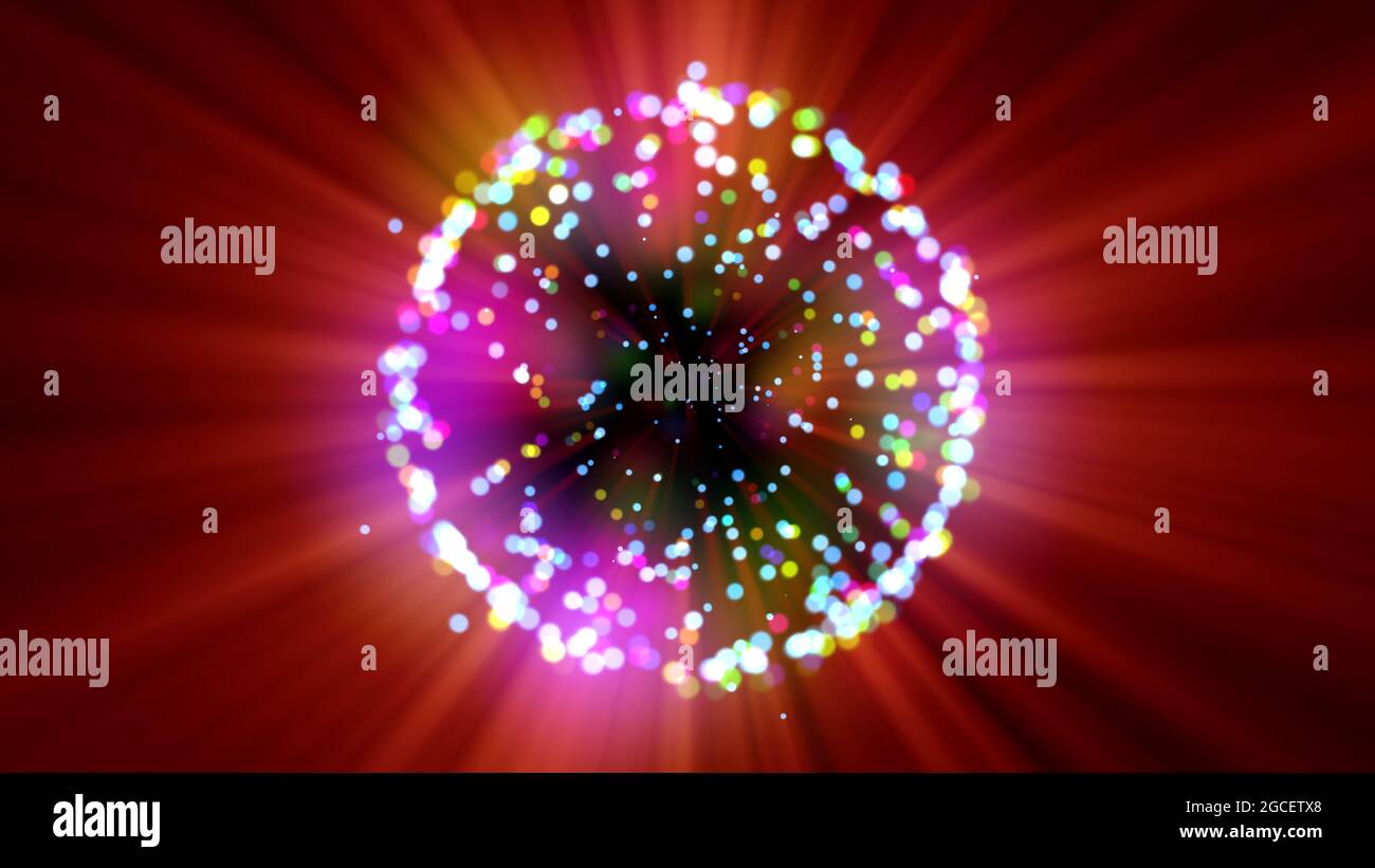cell particle light ray color, illustration render Stock Photo - Alamy