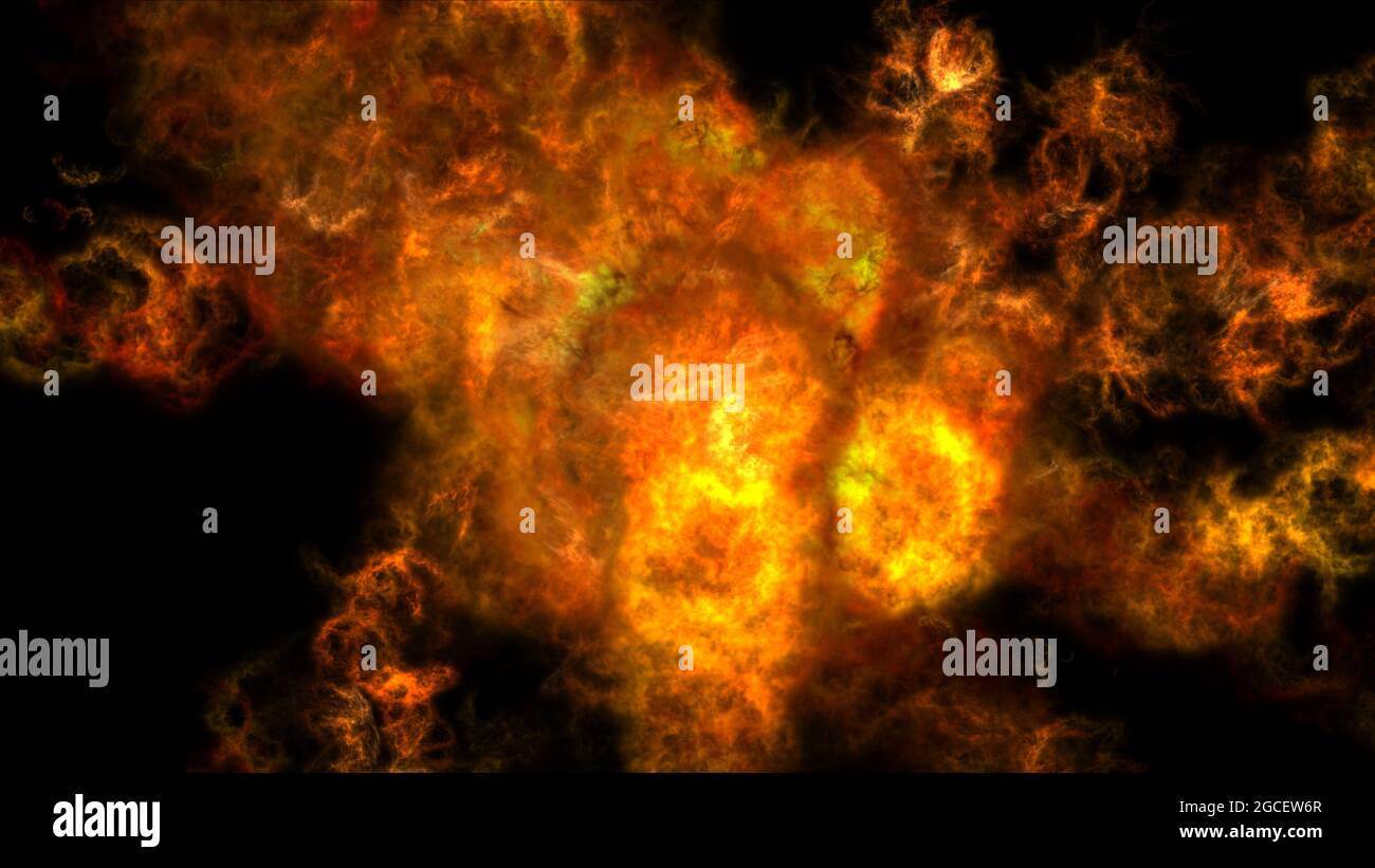 fire flame explosion in space, abstract illustration Stock Photo - Alamy