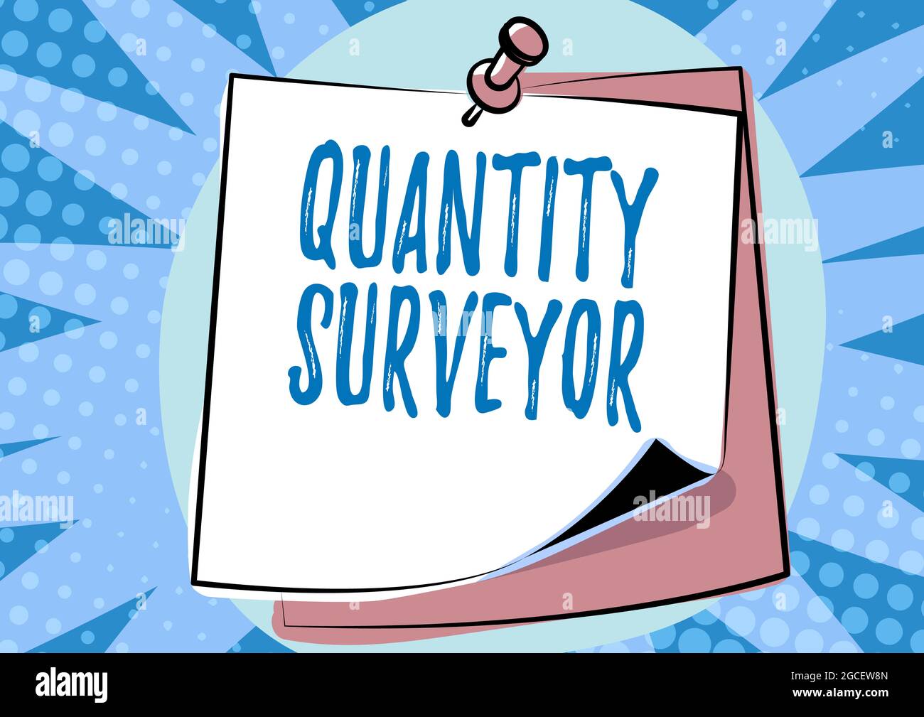 Hand writing sign Quantity Surveyor. Business showcase calculate the ...