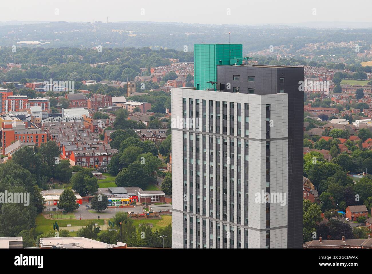 Top of Sky Plaza student apartment block in Leeds City Centre Stock ...