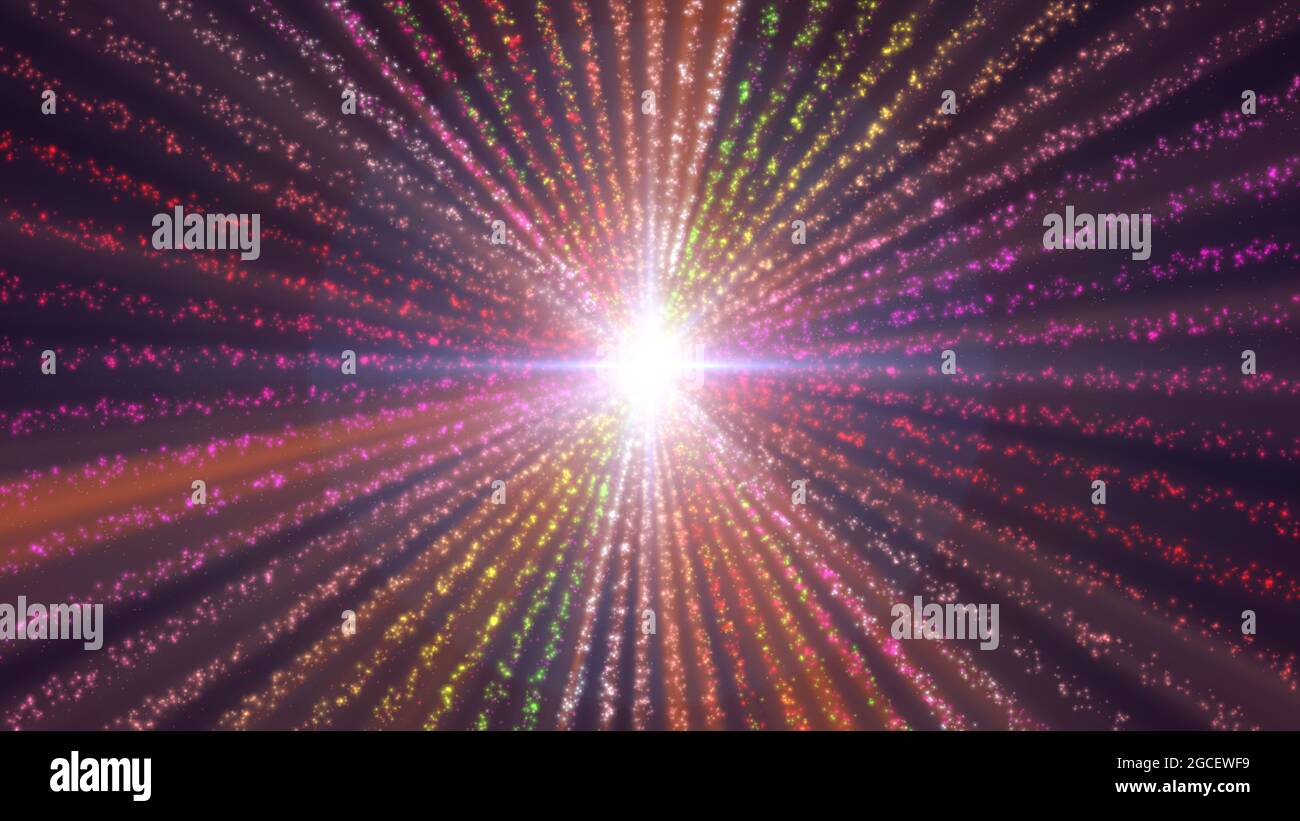 particle laser light color ray illustration render Stock Photo - Alamy