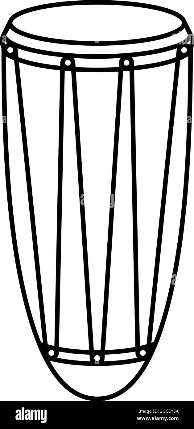 African hand drum or conga drum in vector icon Stock Vector Image & Art ...