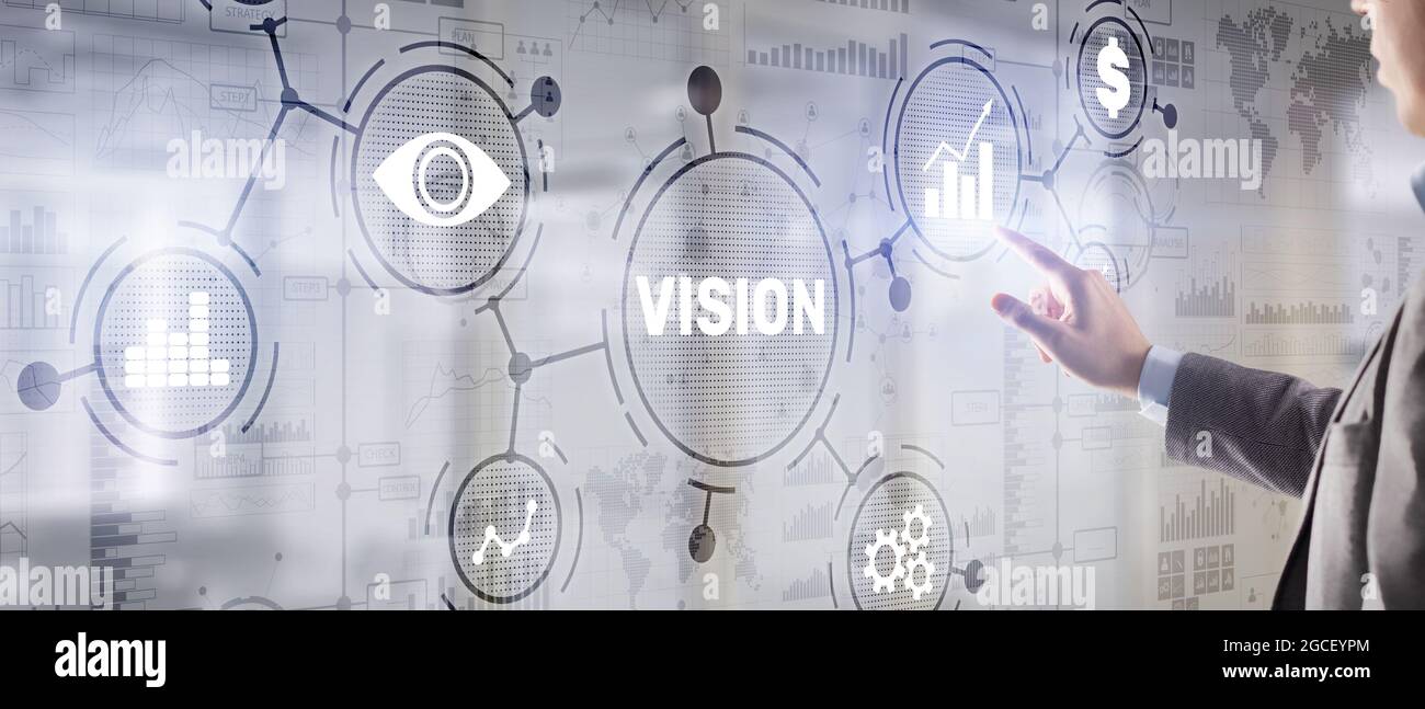 Vision Direction Future Business Inspiration Motivation Concept Stock ...