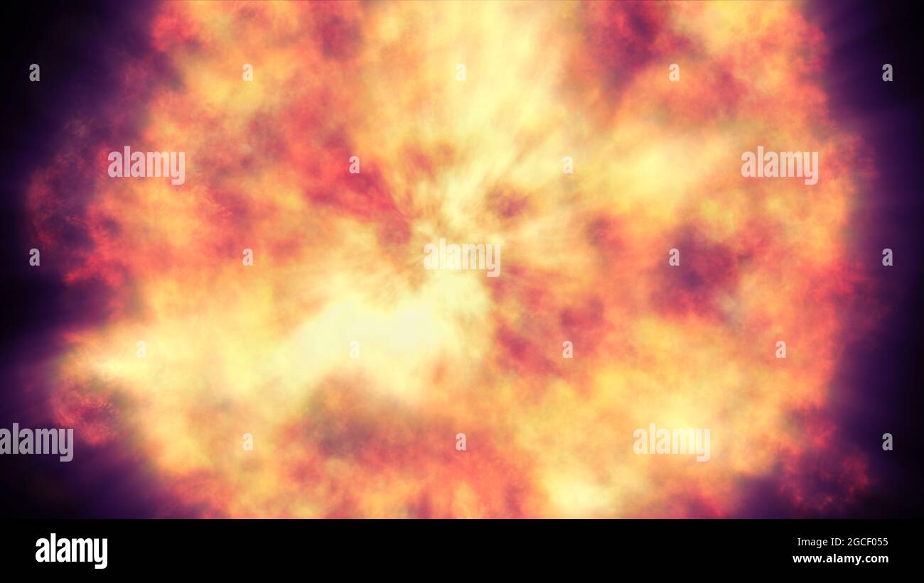 fire flame explosion in space, abstract illustration Stock Photo - Alamy