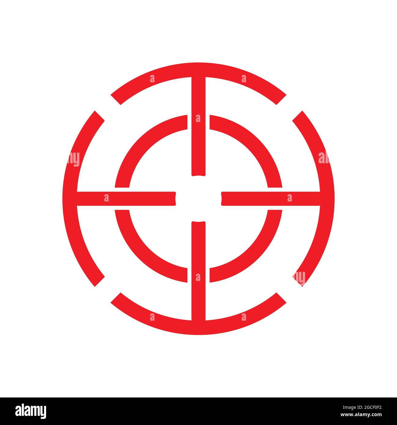 Target aim icon, archer sports game symbol. Game aiming sight dot ...