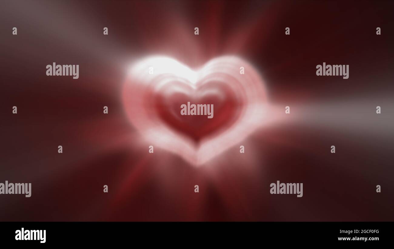 Heart Neon Glow light ray, illustration render Stock Photo - Alamy
