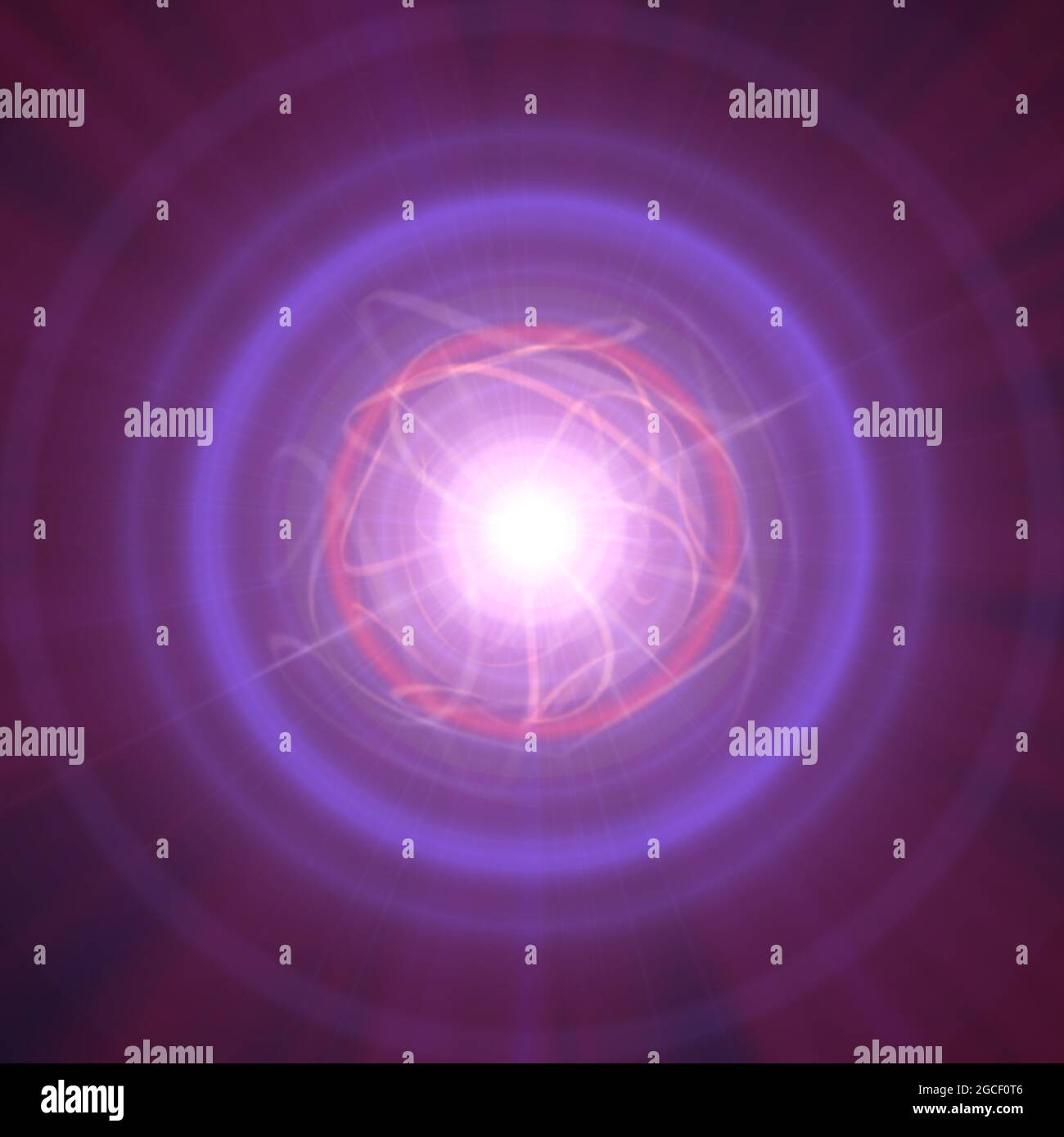 Highly magnetized rotating neutron star, abstract illustration Stock ...