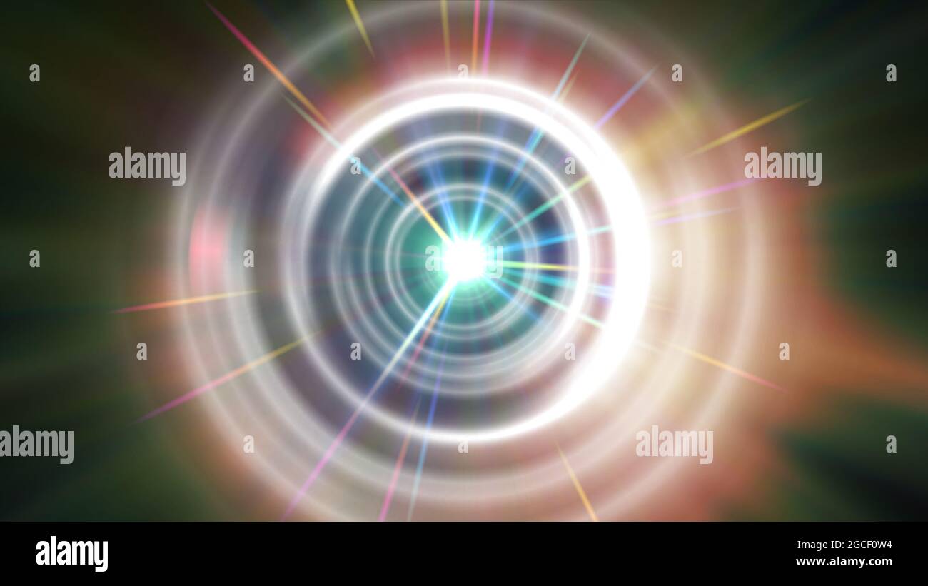 rings light ray Orb neon ray light illustration Stock Photo - Alamy