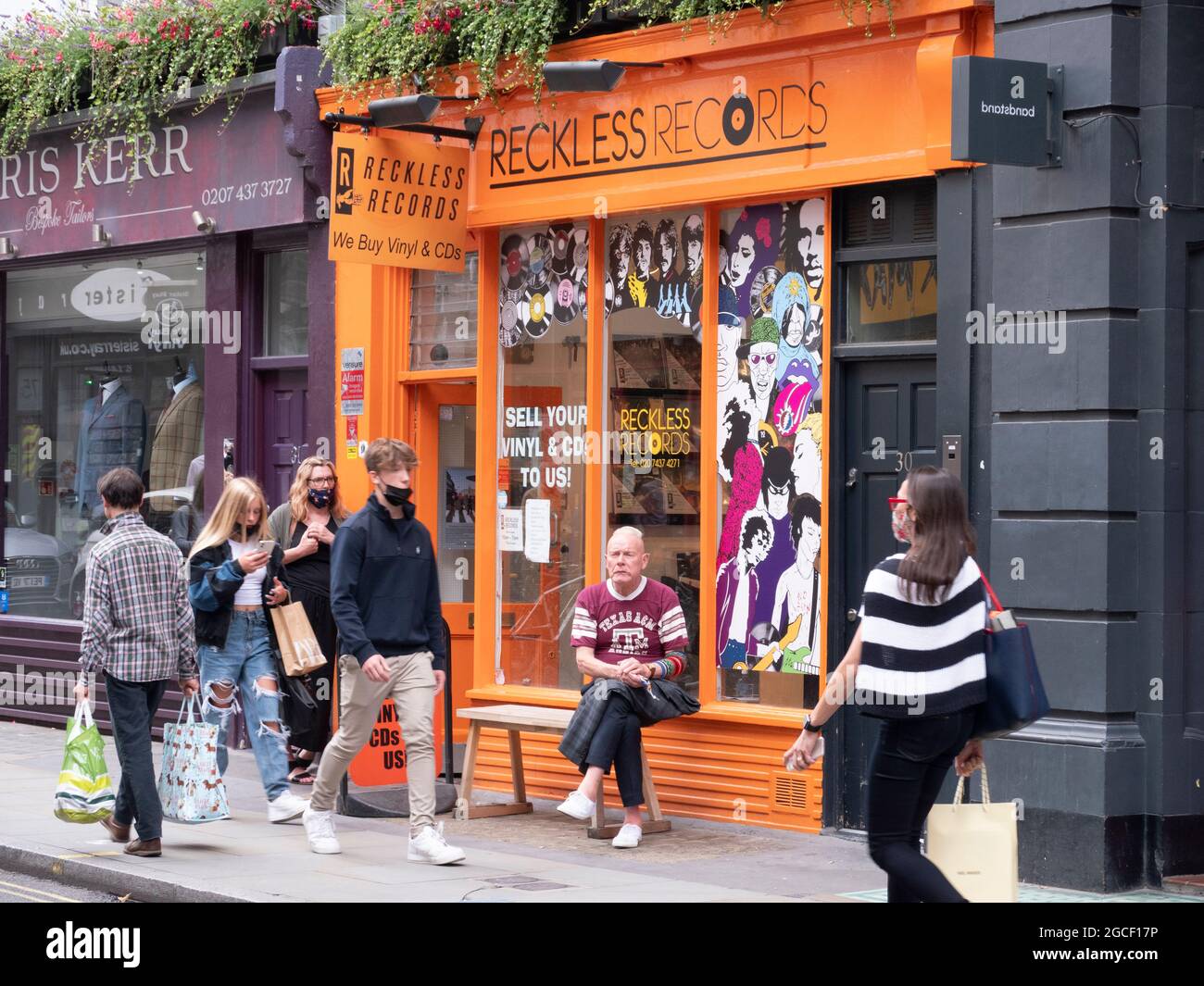 Reckless Records, Vinyl record shop Soho, London Stock Photo - Alamy