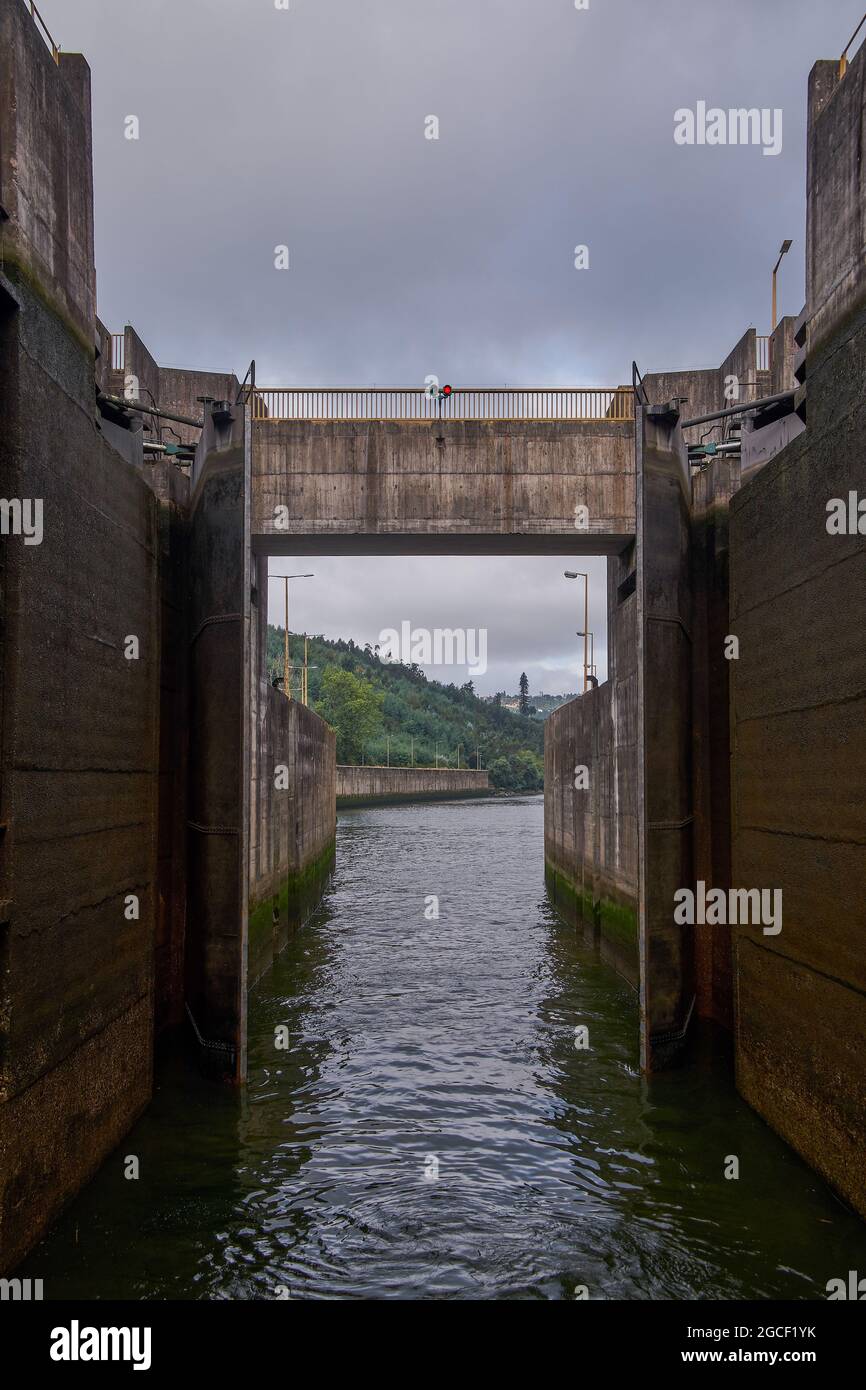 Water Lock for Cruise Boats Navigation in Crestuma - Lever Dam ...