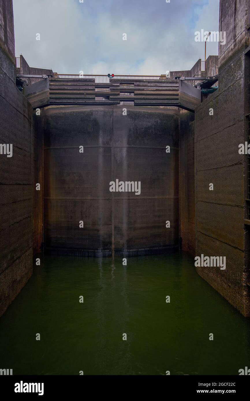 Water Lock for Cruise Boats Navigation in Crestuma - Lever Dam ...