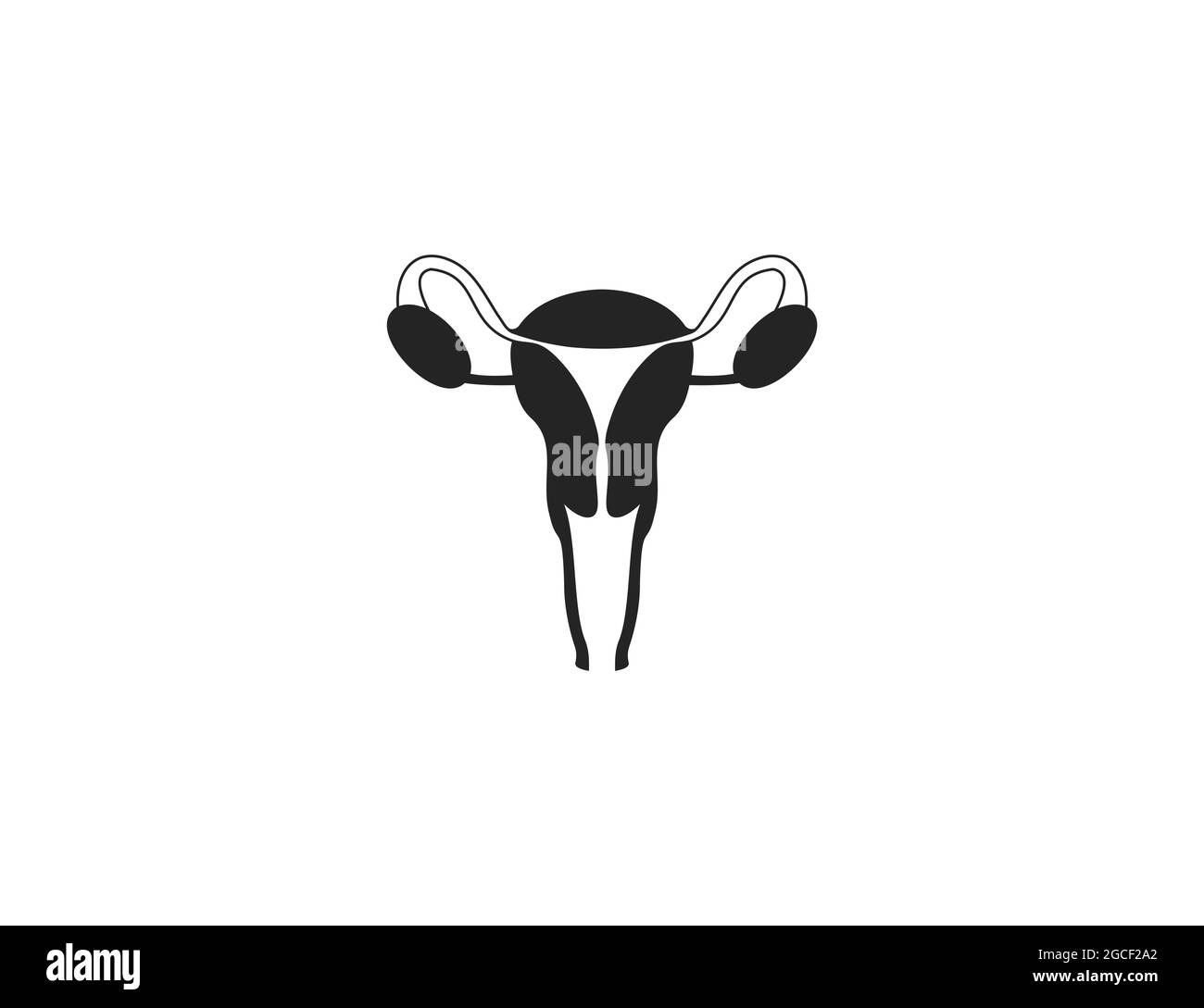 Vector illustration. Flat design. Female uterus womb icon Stock Vector ...