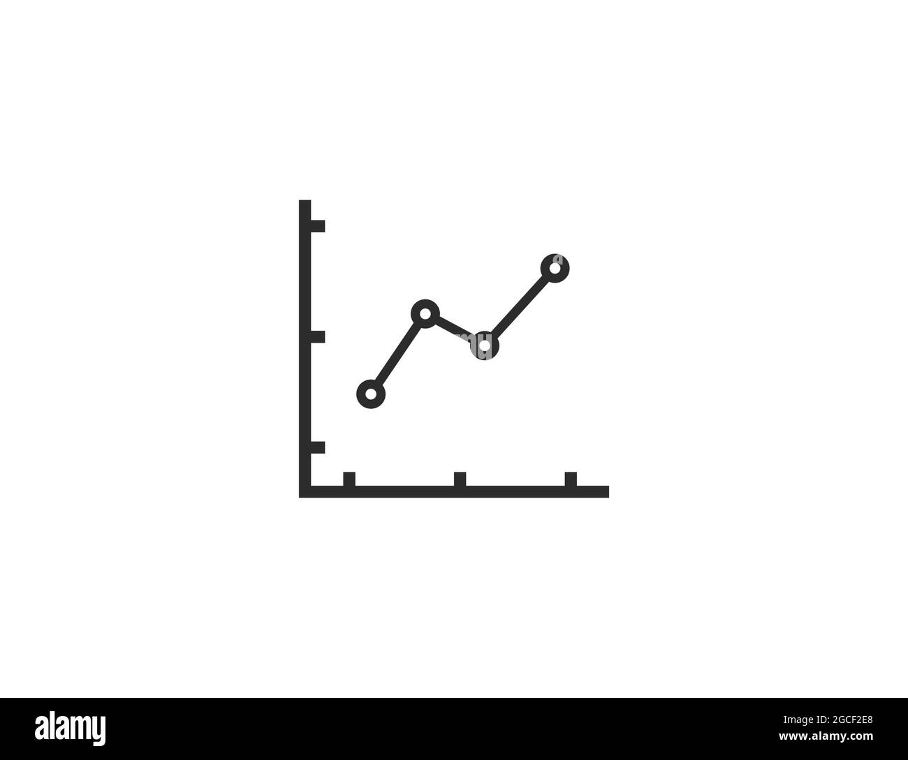 Vector illustration. Flat design. Chart graph line icon Stock Vector ...