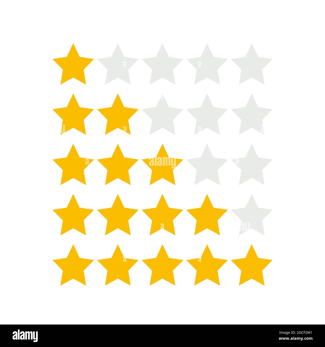 Vector illustration. flat design. Evaluation rating stars icon Stock ...