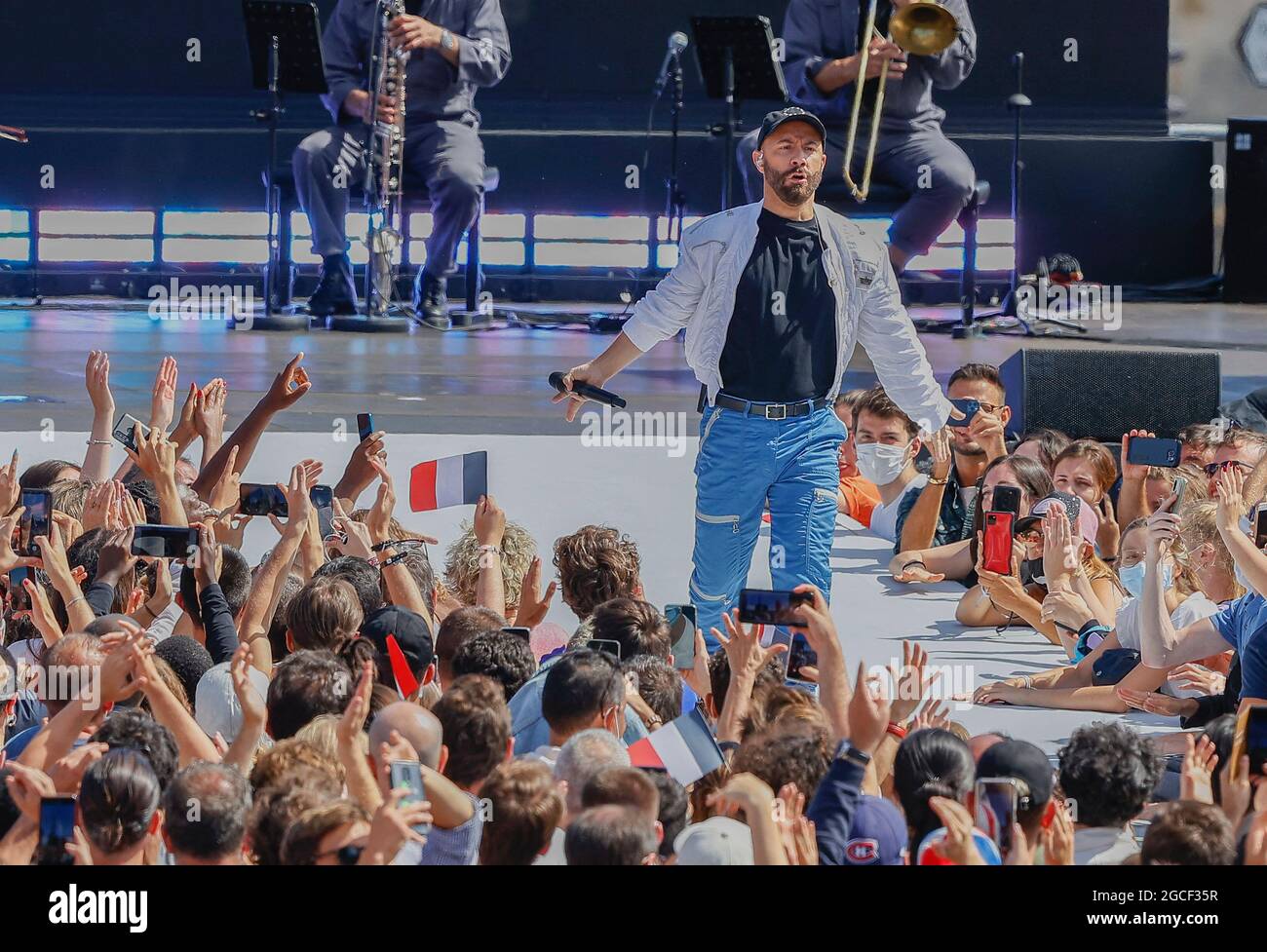 Paris, France. 08th Aug, 2021. Concert of Woodkid after the Closing ...