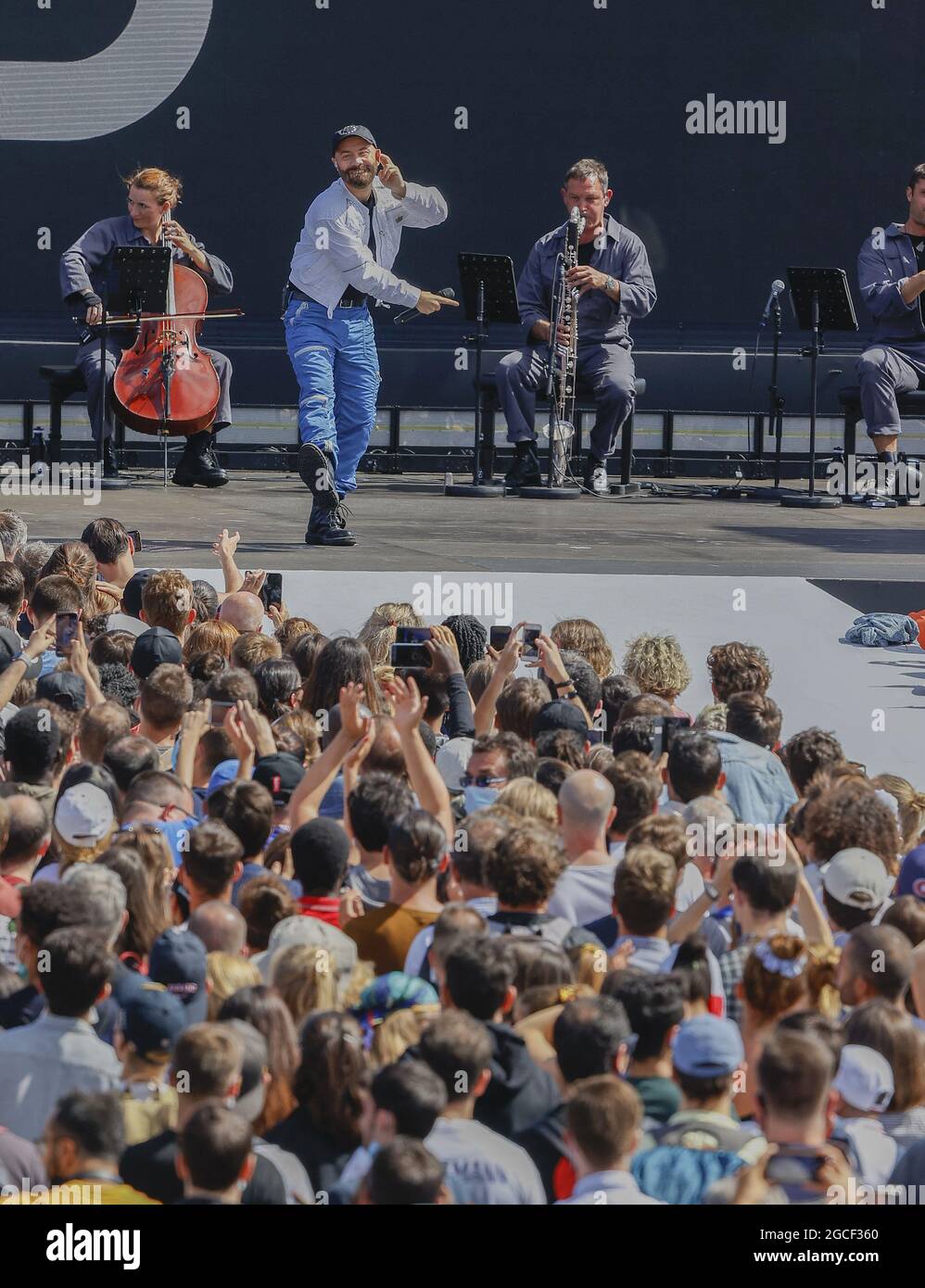 Paris, France. 08th Aug, 2021. Concert of Woodkid after the Closing ...