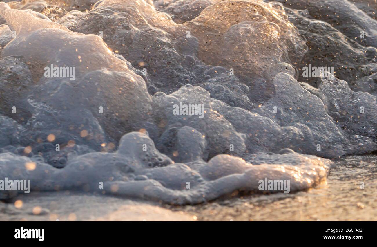 wave splash sea beach macro, close up Stock Photo - Alamy