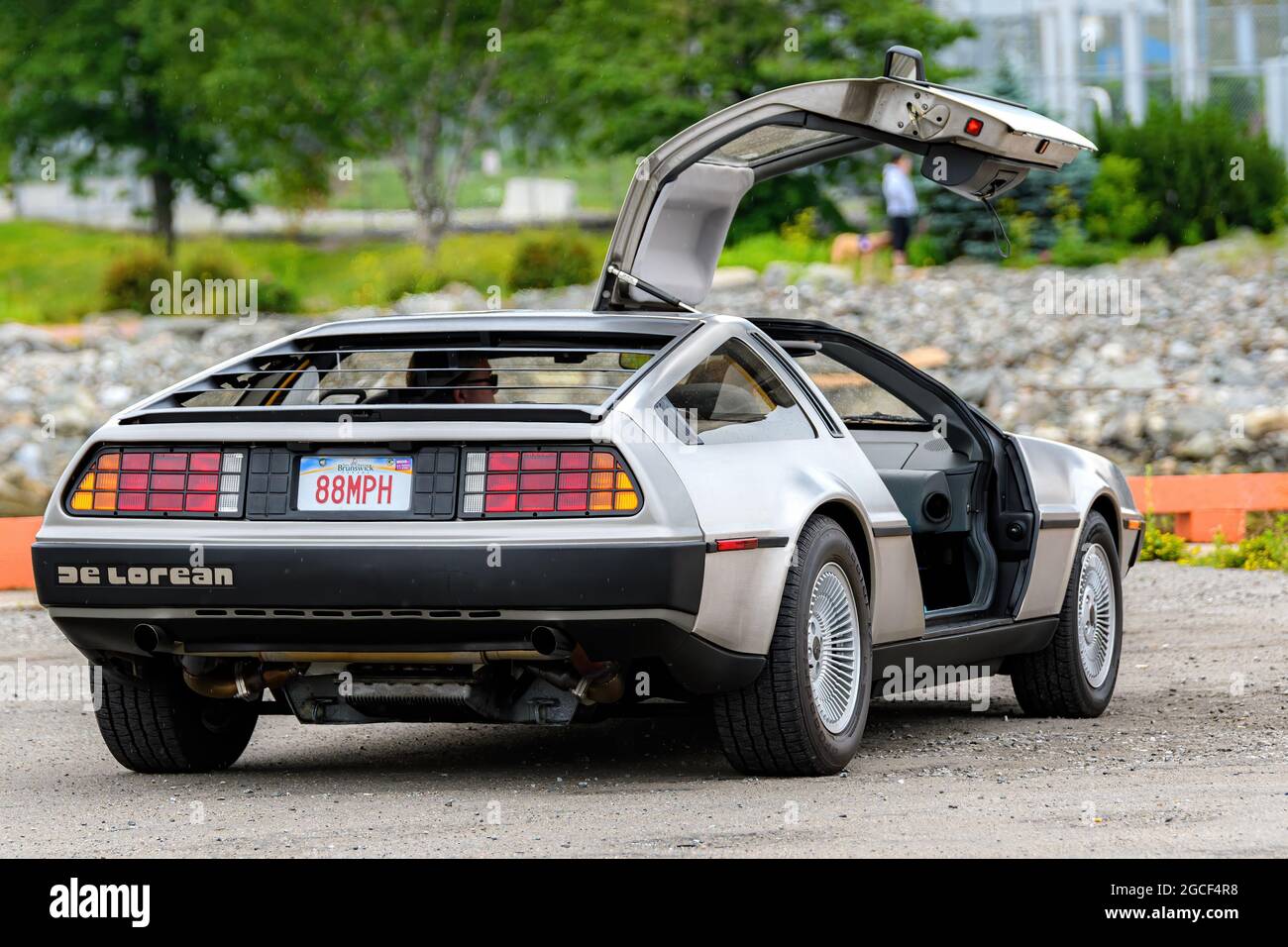 Saint John, NB, Canada - July 18, 2021: A DMC DeLorean parked with ...
