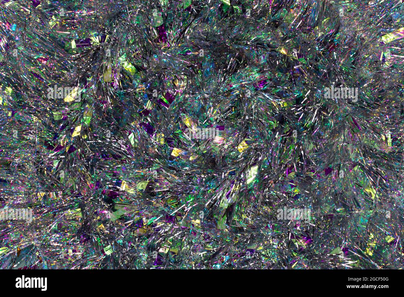 Dark silver Christmas tinsel background. Silvery background and beautiful bokeh Stock Photo - Alamy