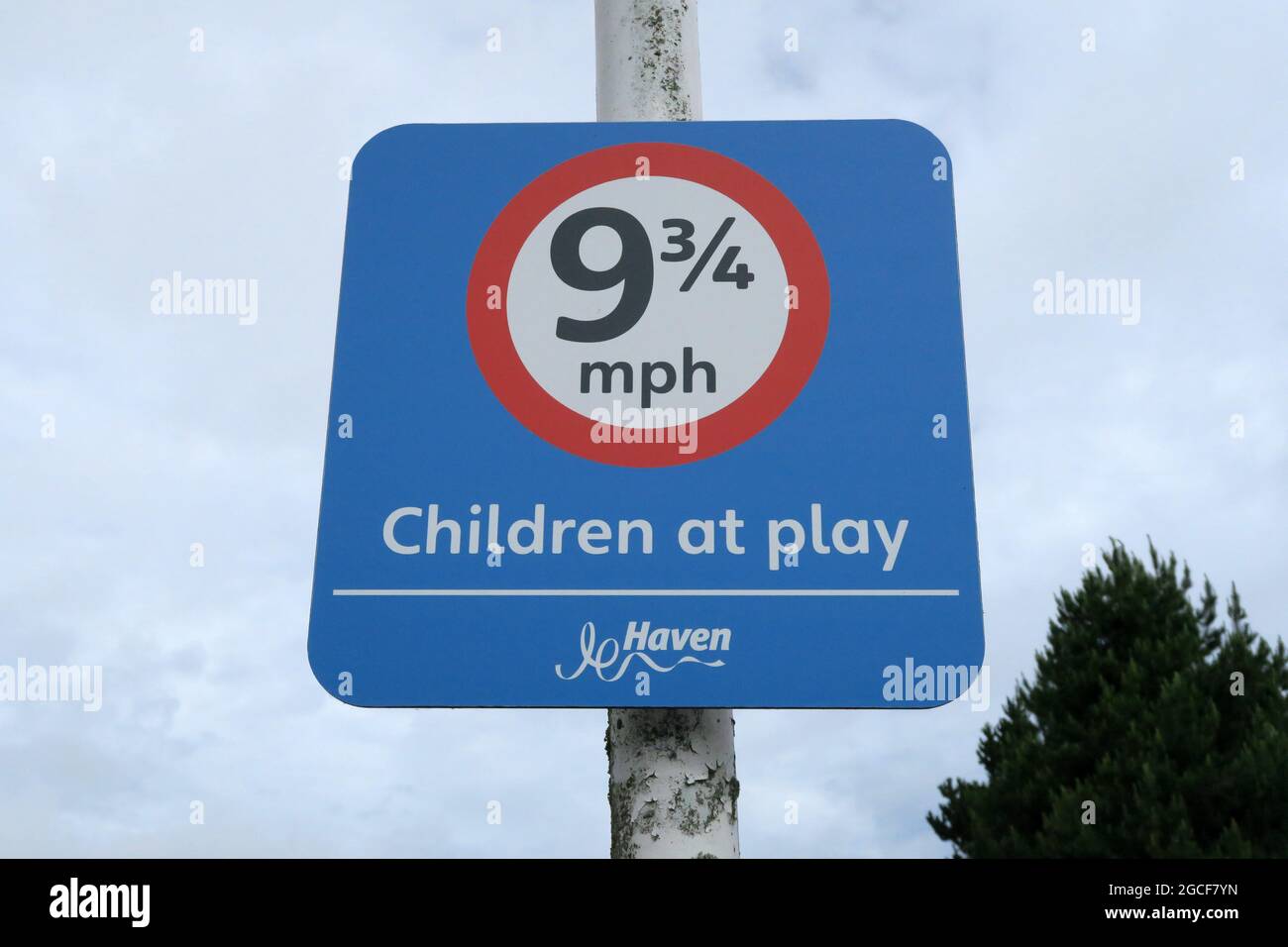 Funny sign warning of children at play with a 9.3/4 MPH speed limit on ...