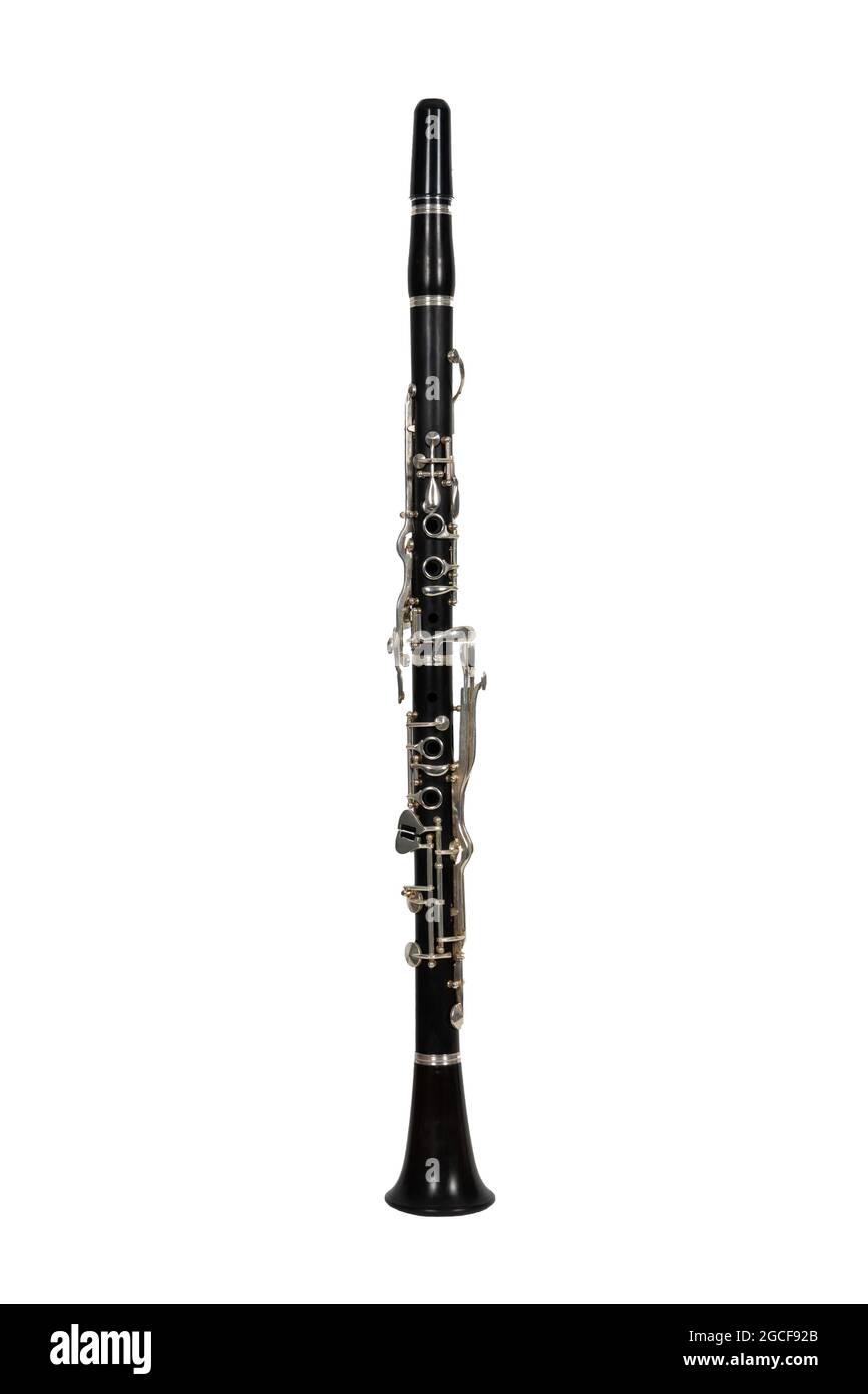 black and silver Flute Isolated on White background Stock Photo - Alamy