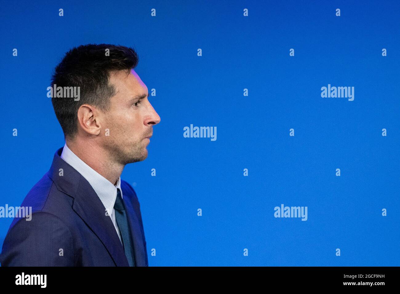 Lionel "Leo" Messi during his press conference to talk about his ...