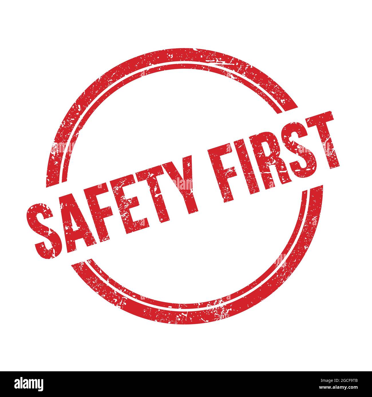 Safety first stamp sign seal hi-res stock photography and images - Alamy