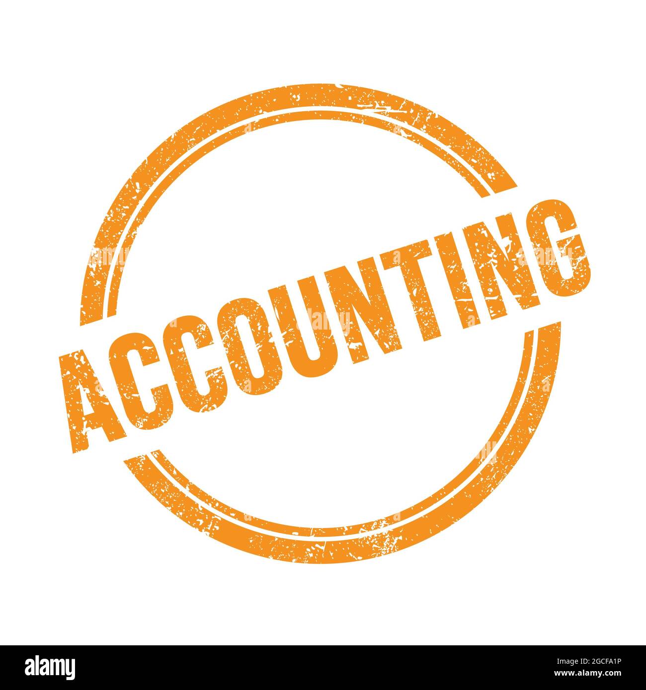 ACCOUNTING text written on orange grungy vintage round stamp Stock ...