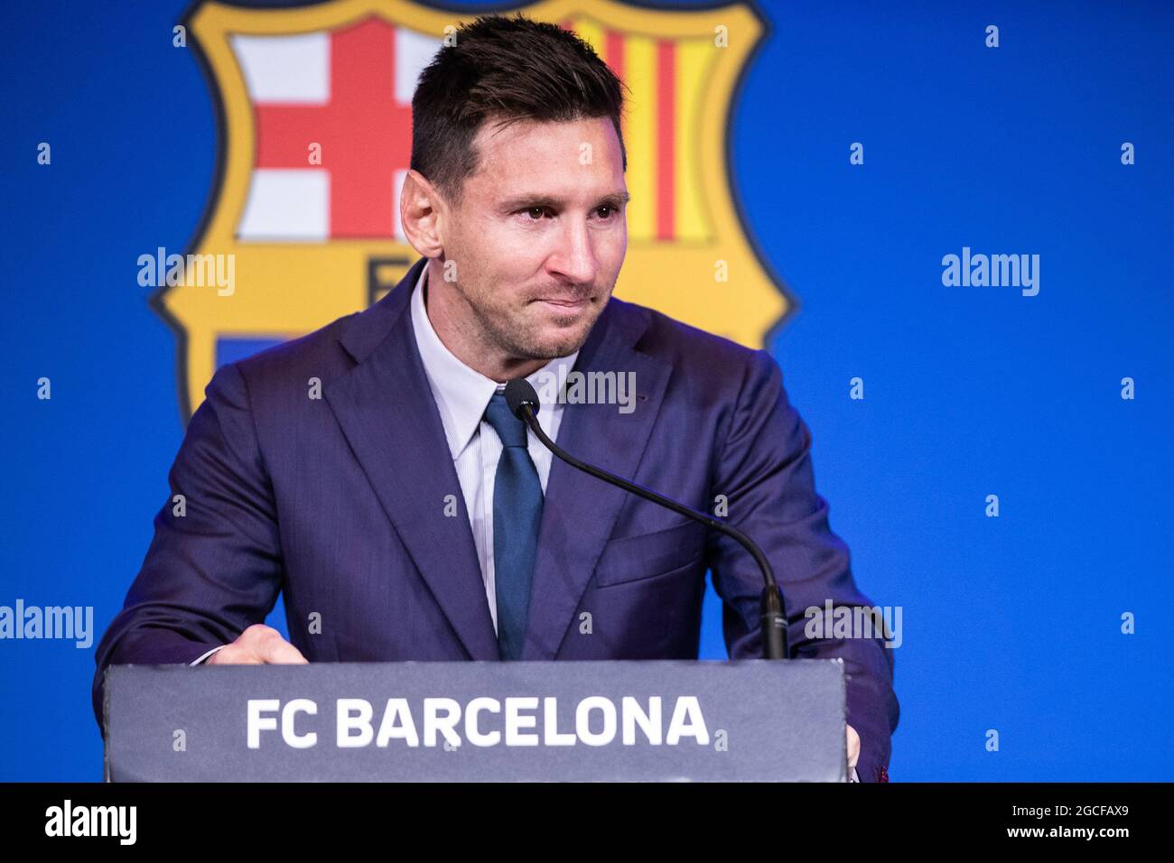 Lionel "Leo" Messi during his press conference to talk about his ...