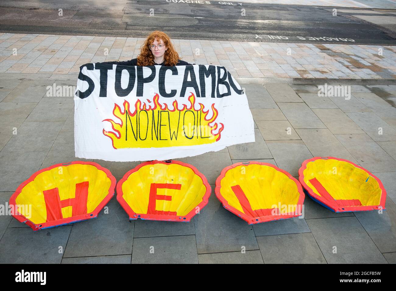 London, UK. 8th August, 2021. A group of women climate protesters ...
