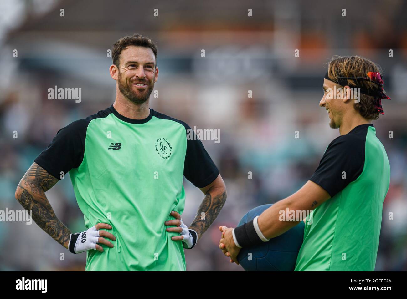 LONDON, UNITED KINGDOM. 08th Aug, 2021. Jordan Clark of Oval ...
