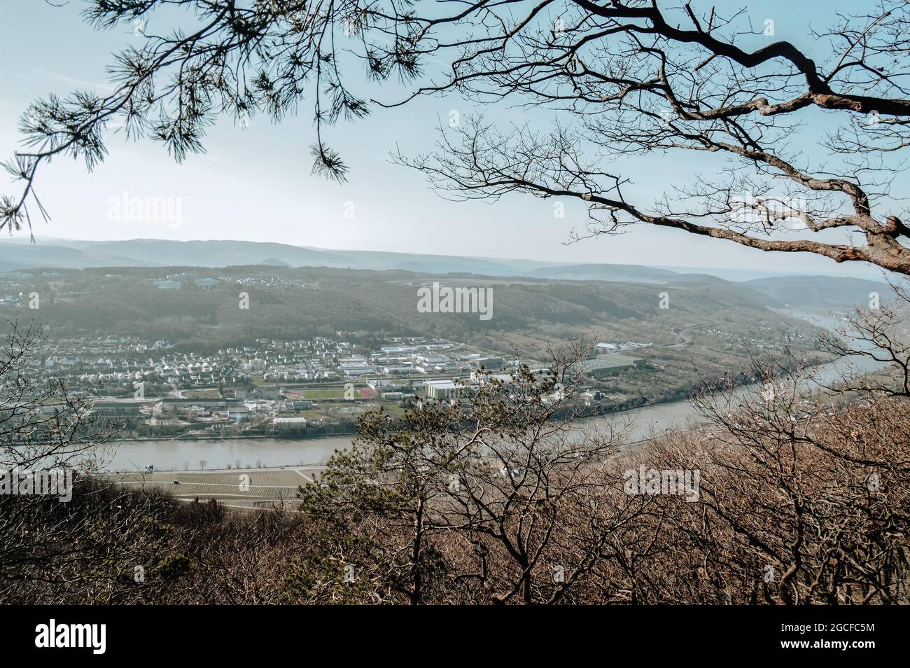 A beautiful scenery of Bernkastel-Kues, a heritage town and tourist ...