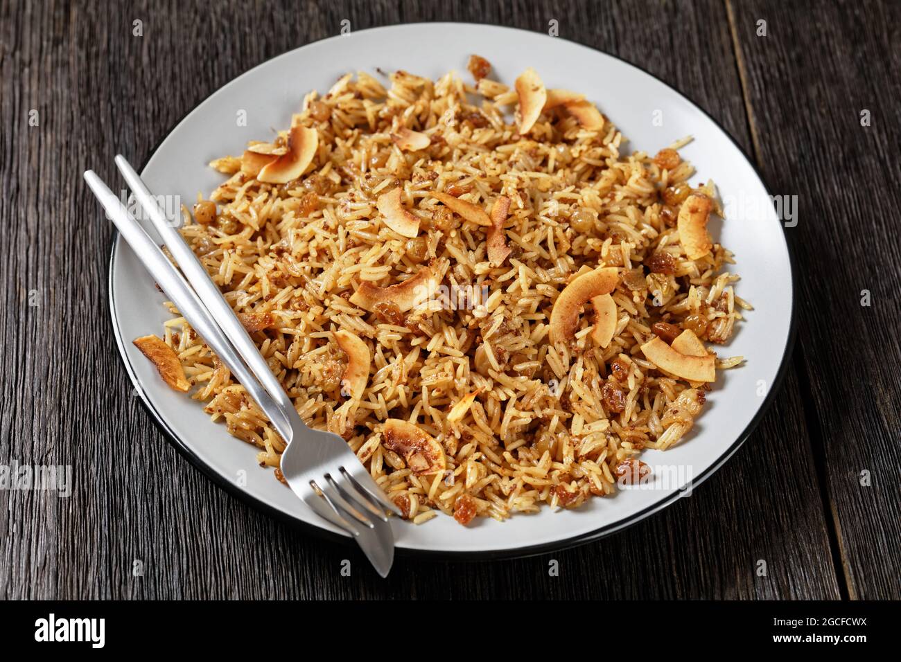 Coconut Rice, Colombian Arroz Con Coco, long grain rice cooked with ...