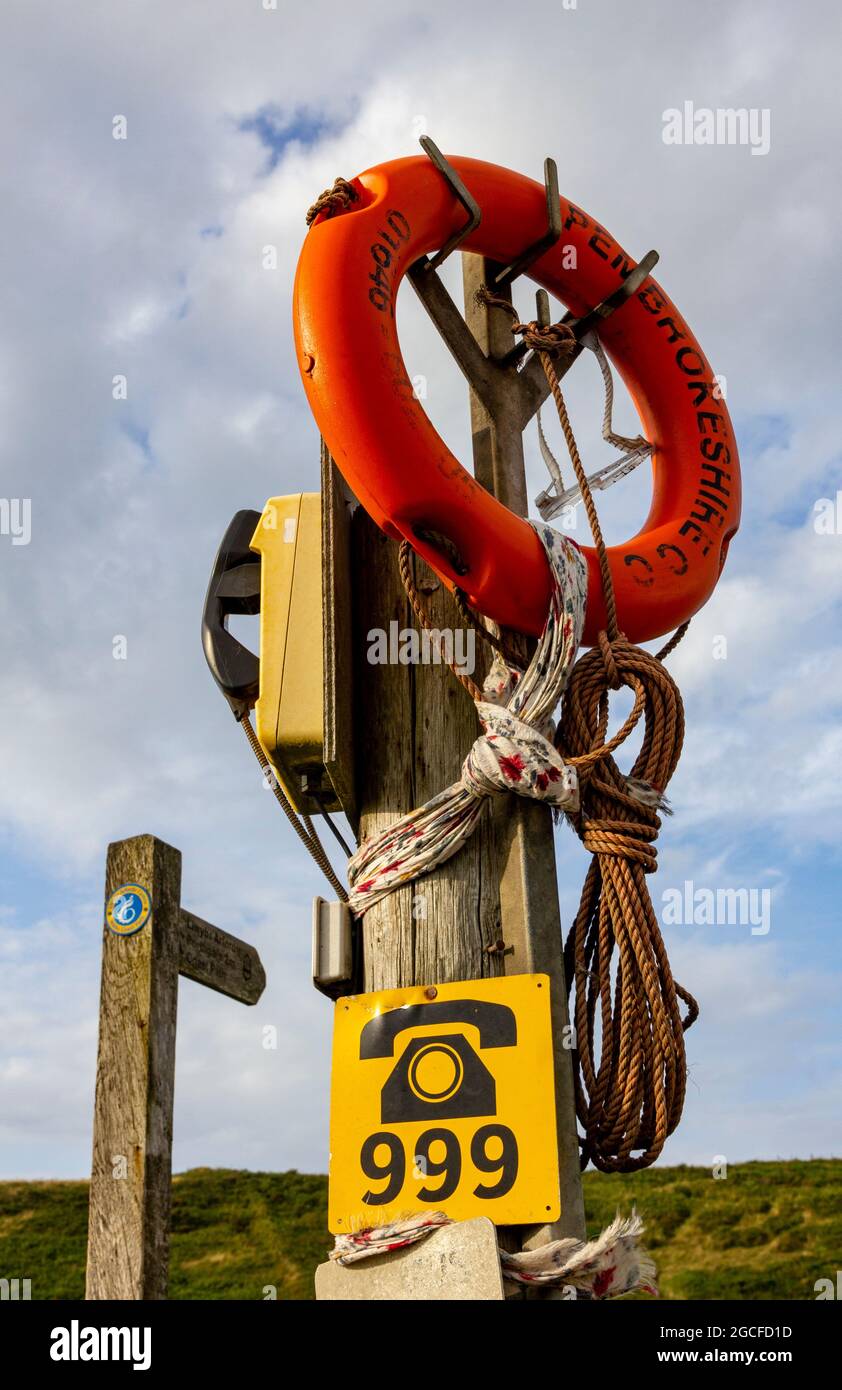 help station Abereiddy Pembrokeshire Wales Stock Photo - Alamy