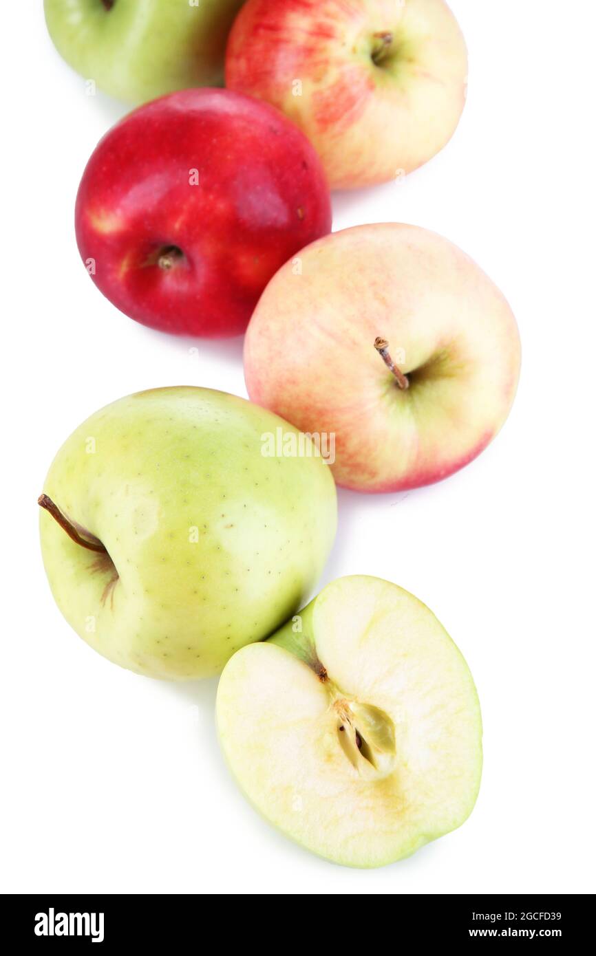 Sweet apples isolated on white Stock Photo - Alamy