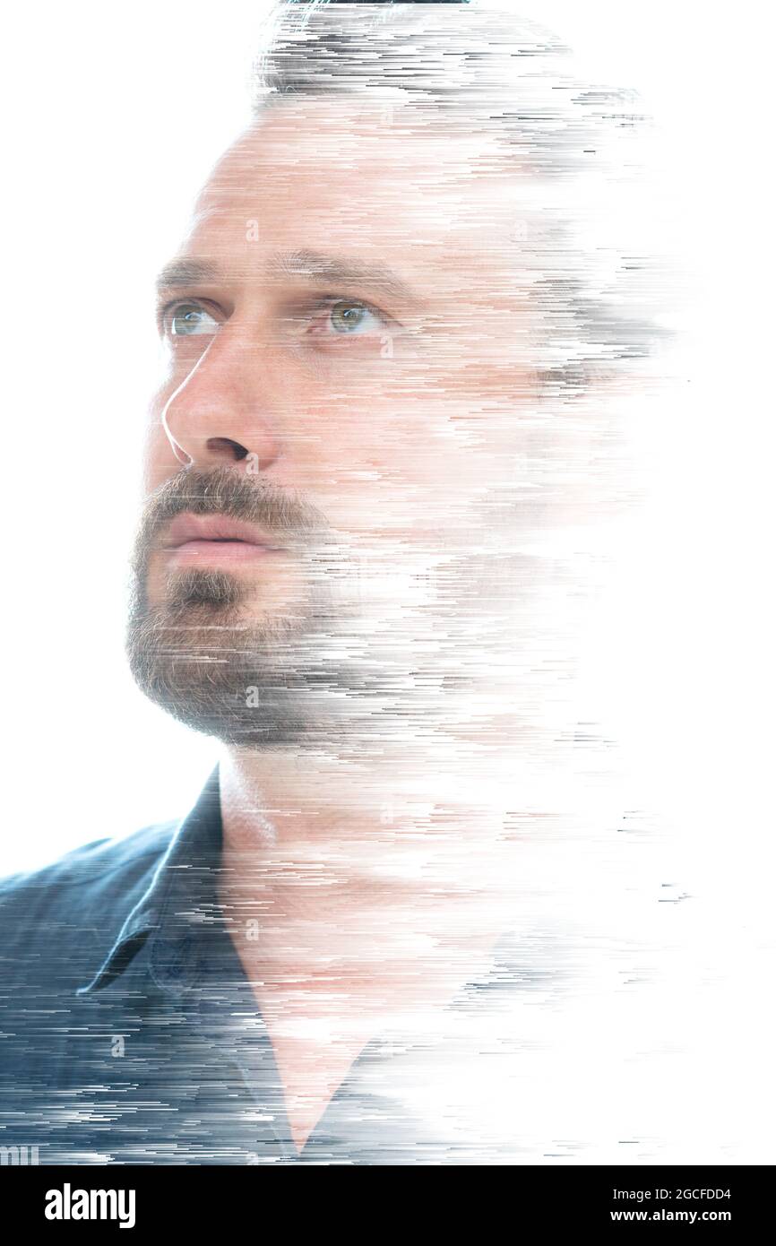 Fading portrait of a man Stock Photo - Alamy