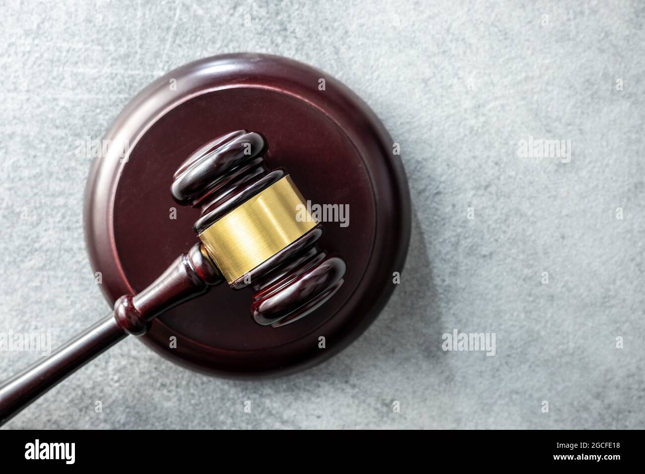 Judge gavel and rusty background. Top view Stock Photo - Alamy