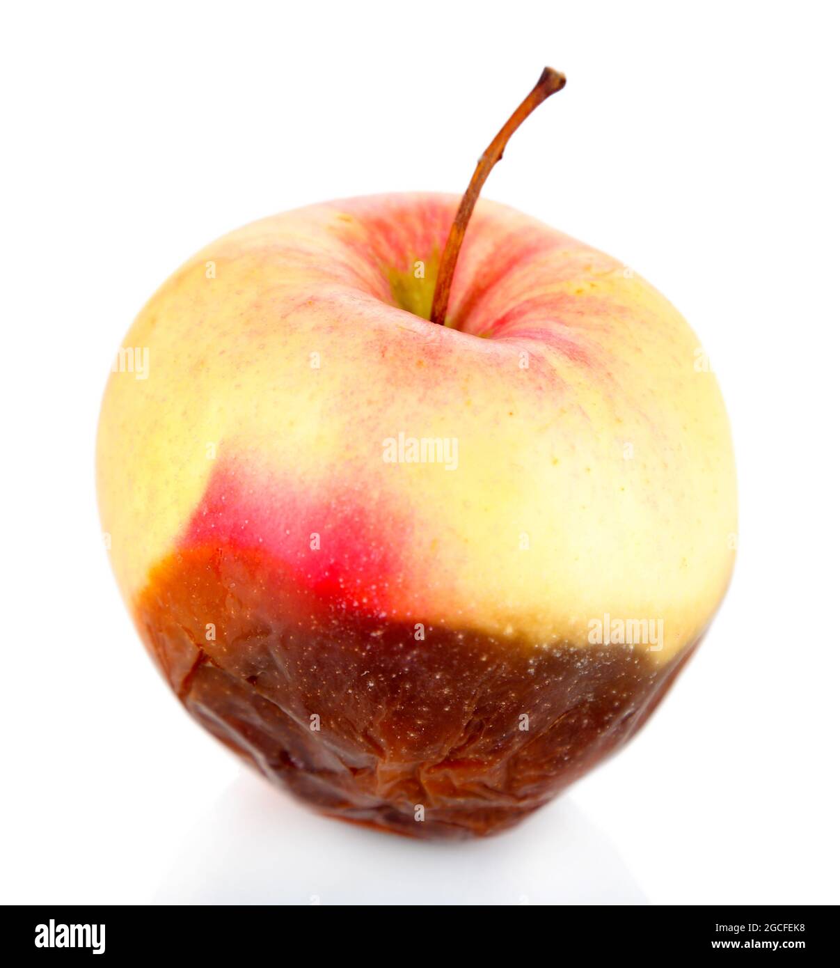 Rotten apple isolated on white Stock Photo - Alamy