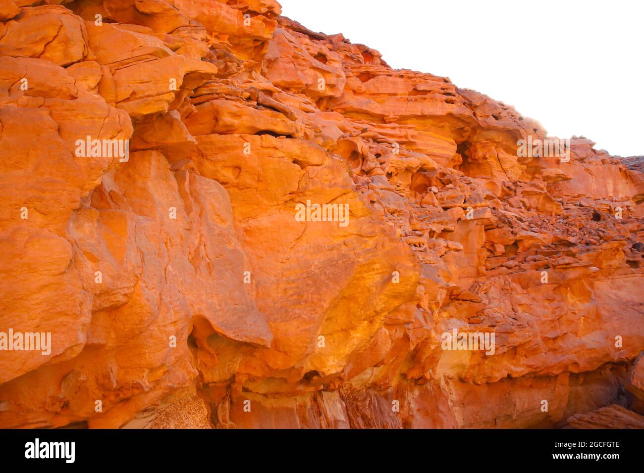 red stone mountain which is located in a deserted canyon Stock Photo ...