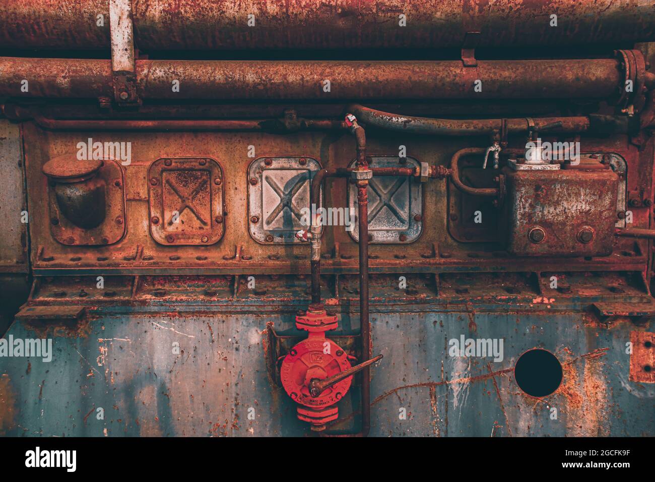 A closeup of rusty metal pipes Stock Photo - Alamy