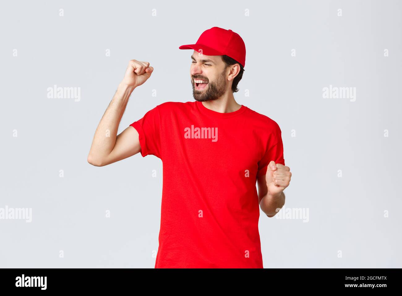 Courier singing for delivery hi-res stock photography and images - Alamy