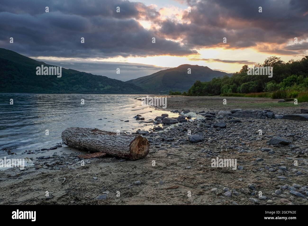 Loch Lomond at sunset Stock Photo - Alamy