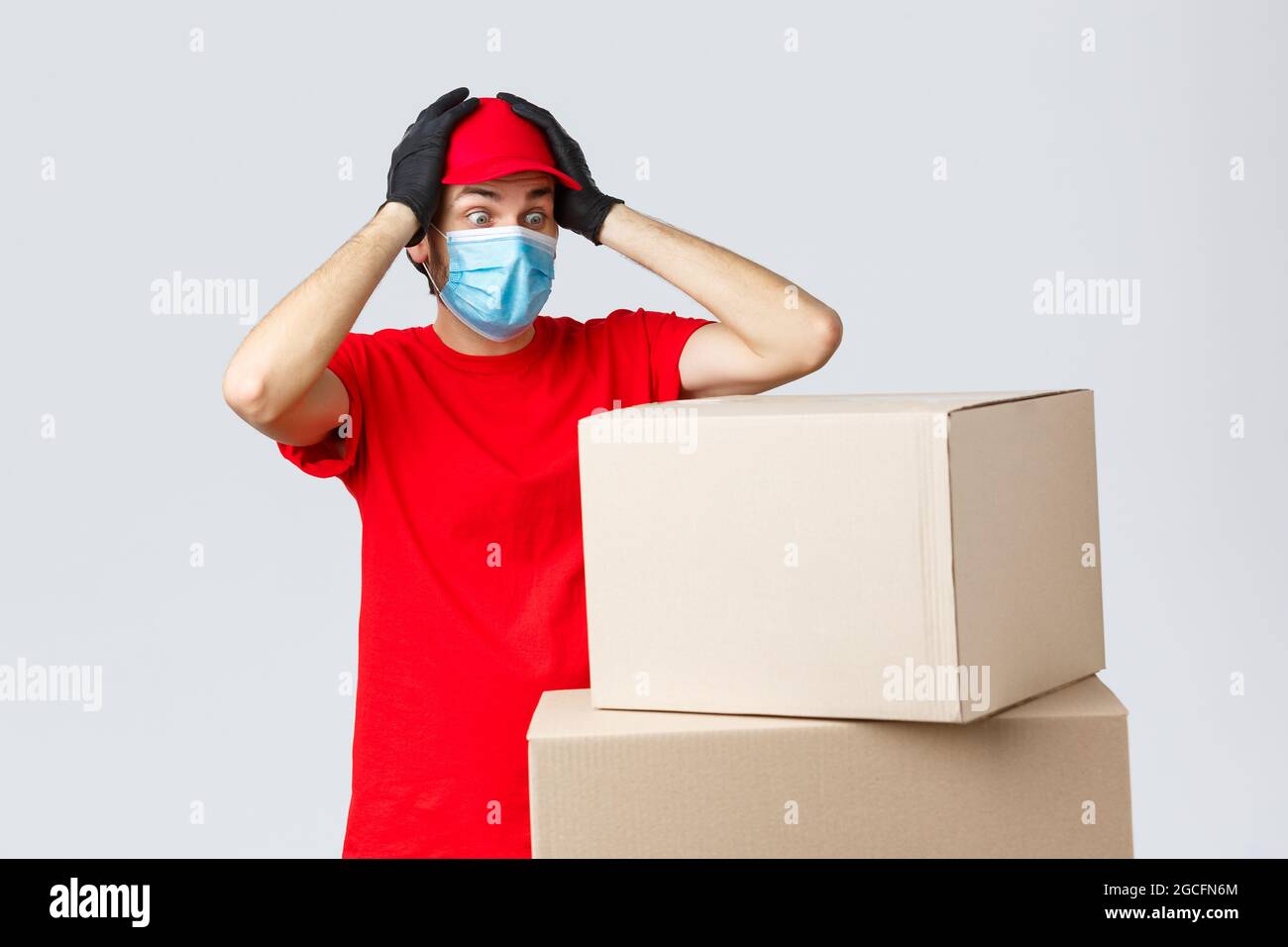 Packages and parcels delivery, covid-19 quarantine and transfer orders ...