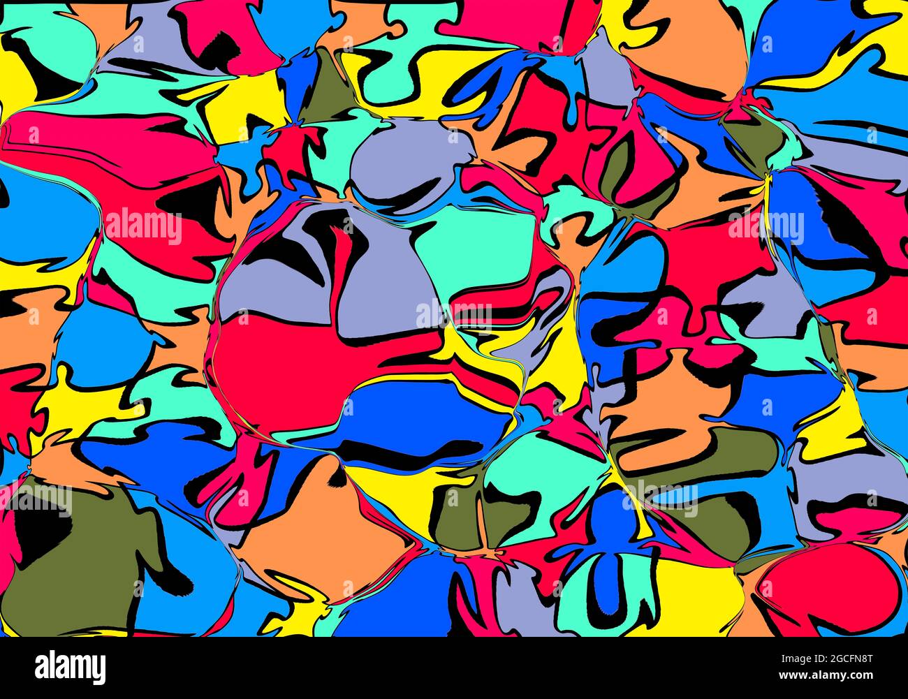 Random psychedelic pattern bright colours Stock Photo - Alamy