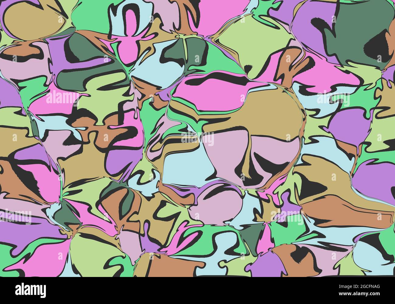 Random psychedelic pattern pastel colours Stock Photo - Alamy