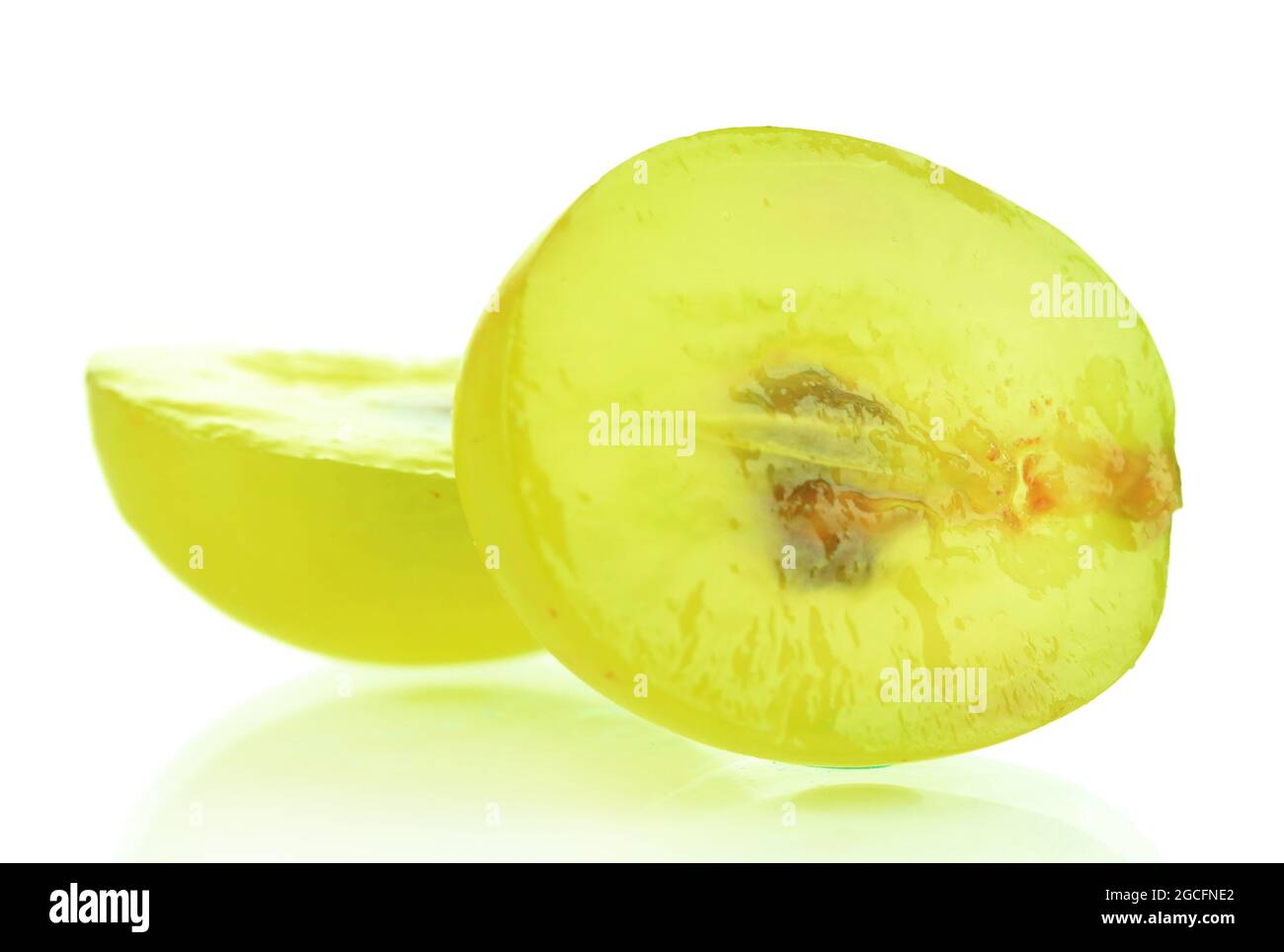 Ripe sliced grape, isolated on white Stock Photo - Alamy